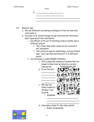 Filled in notes | DOC | Geology | Science