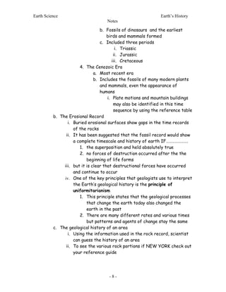 Filled in notes | DOC | Geology | Science