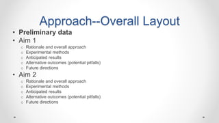 How to Structure the “Approach” Section (Basic Science) | PPT