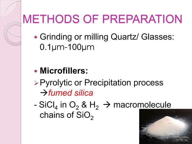 Fillers in composite resins | PPTX | Chemistry | Science