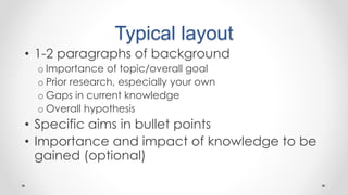 How to Write the “Specific Aims” Section of a Grant Application (Filler ...