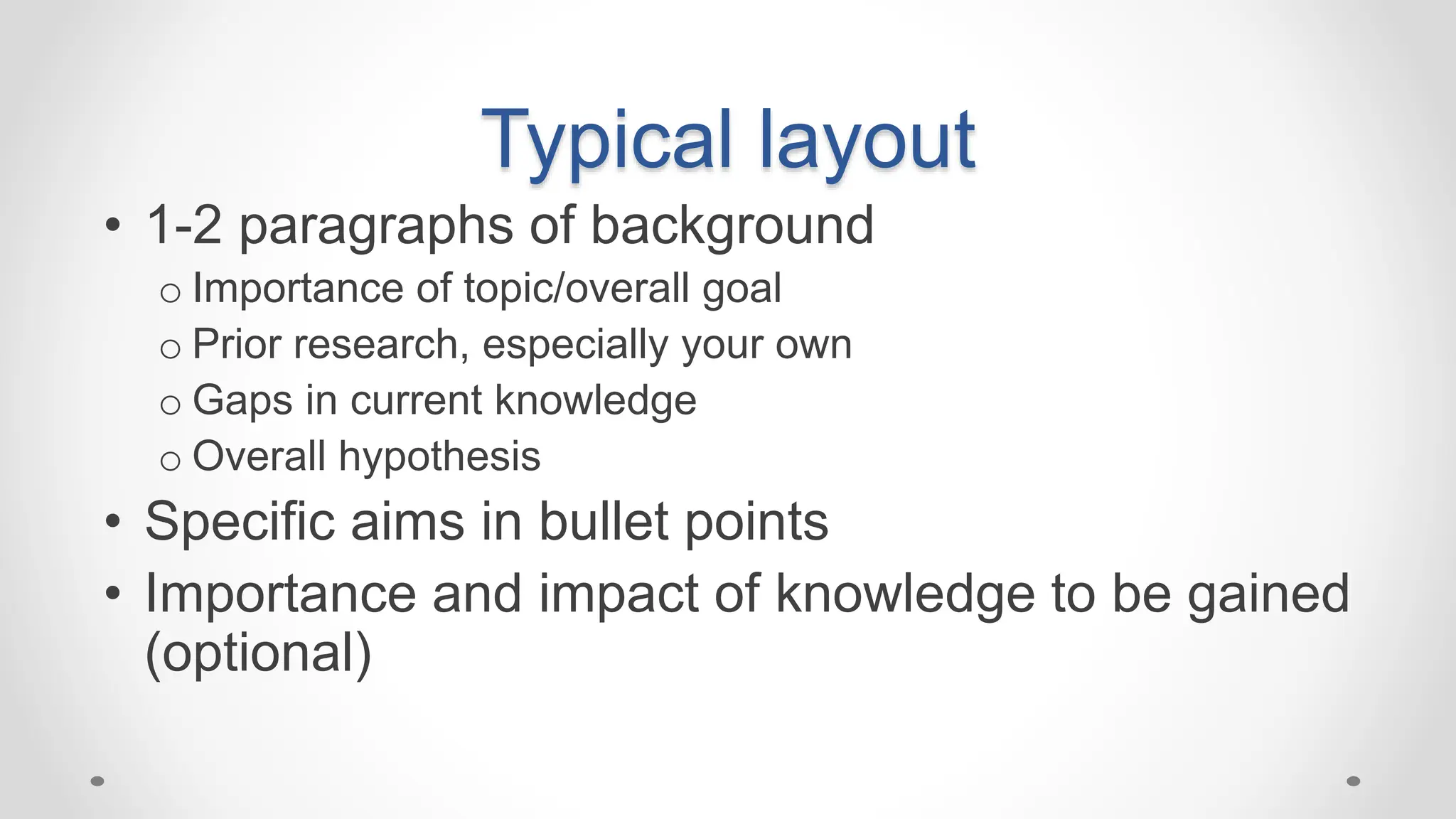 How to Write the “Specific Aims” Section of a Grant Application (Basic ...