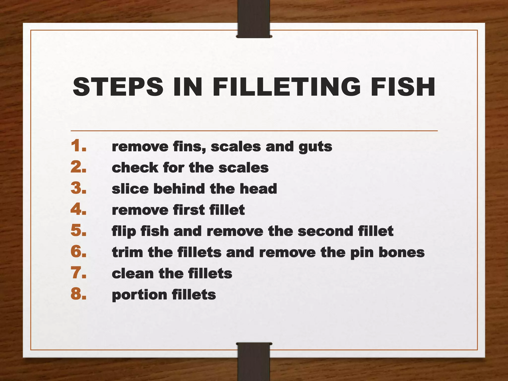Filleting the Fish | PPTX