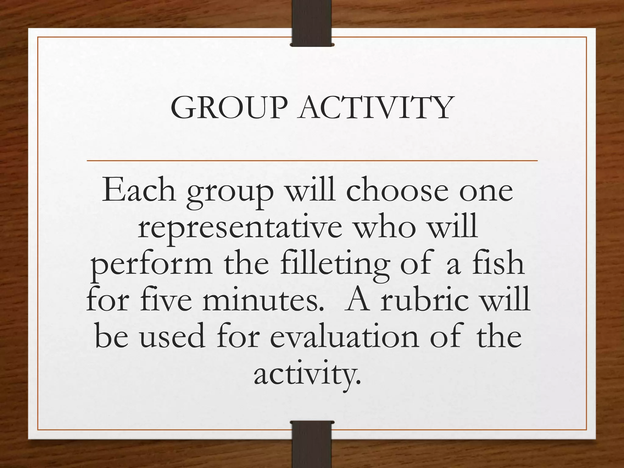 Filleting the Fish | PPTX