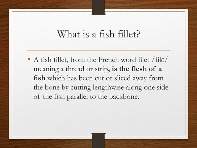 Filleting the Fish | PPTX | Fish and Aquariums | Pets