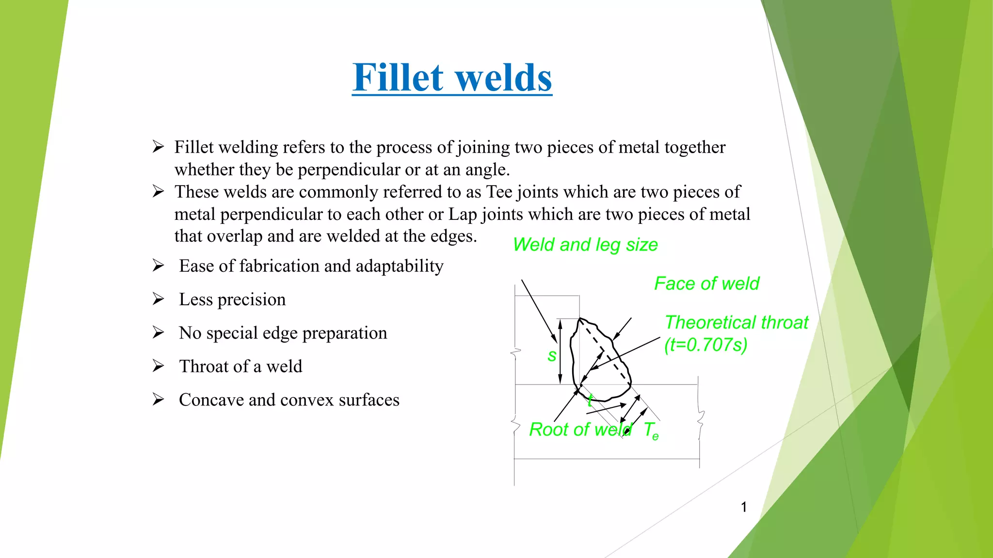 Simple welded connection using Fillet weld | PPTX
