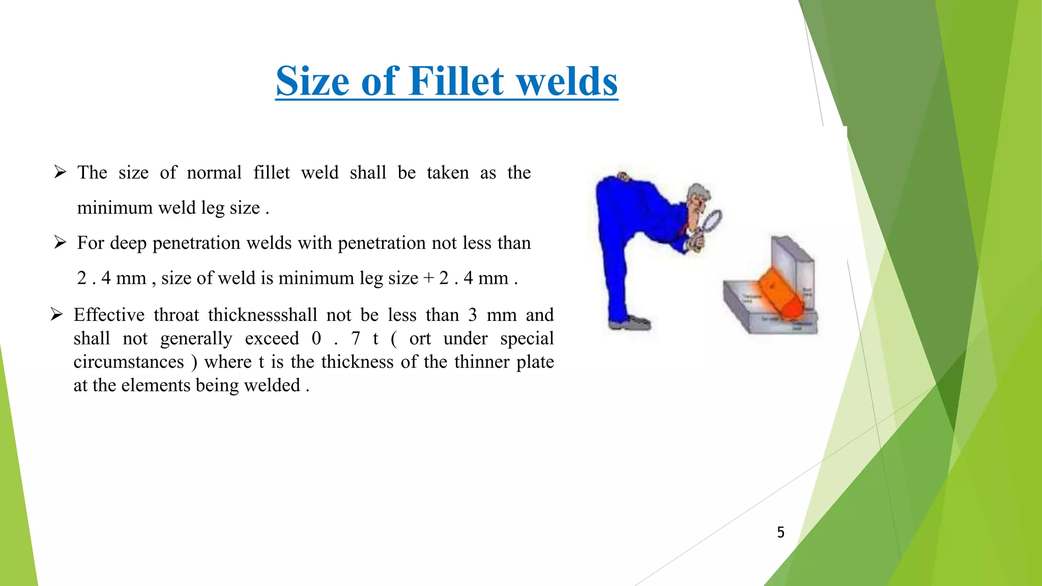 Simple welded connection using Fillet weld | PPTX