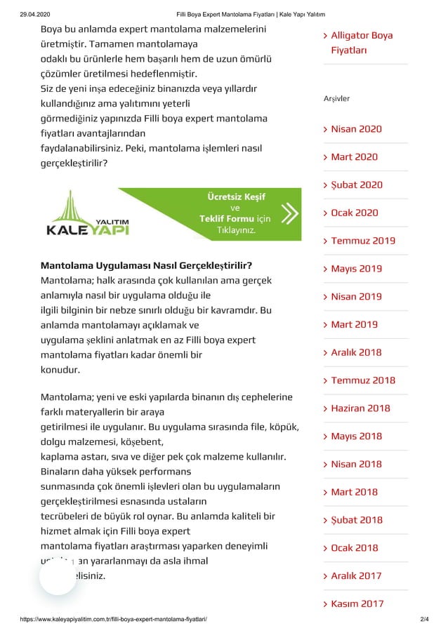 Filli boya-expert-mantolama-fiyatlari | PDF