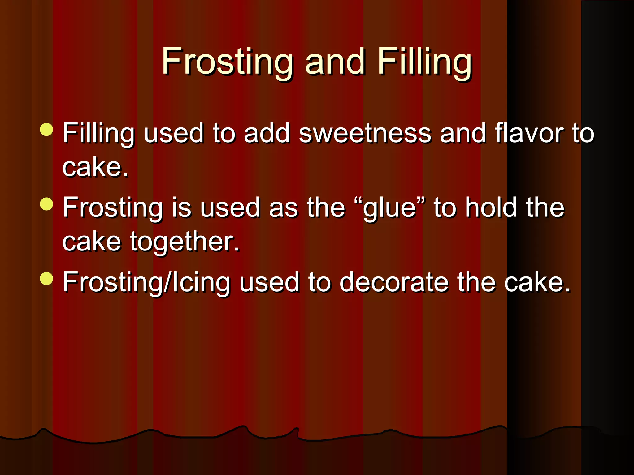Filling and icing | PPT