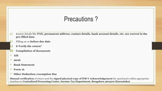 Understanding about ITR-1 and Documentation | PPT