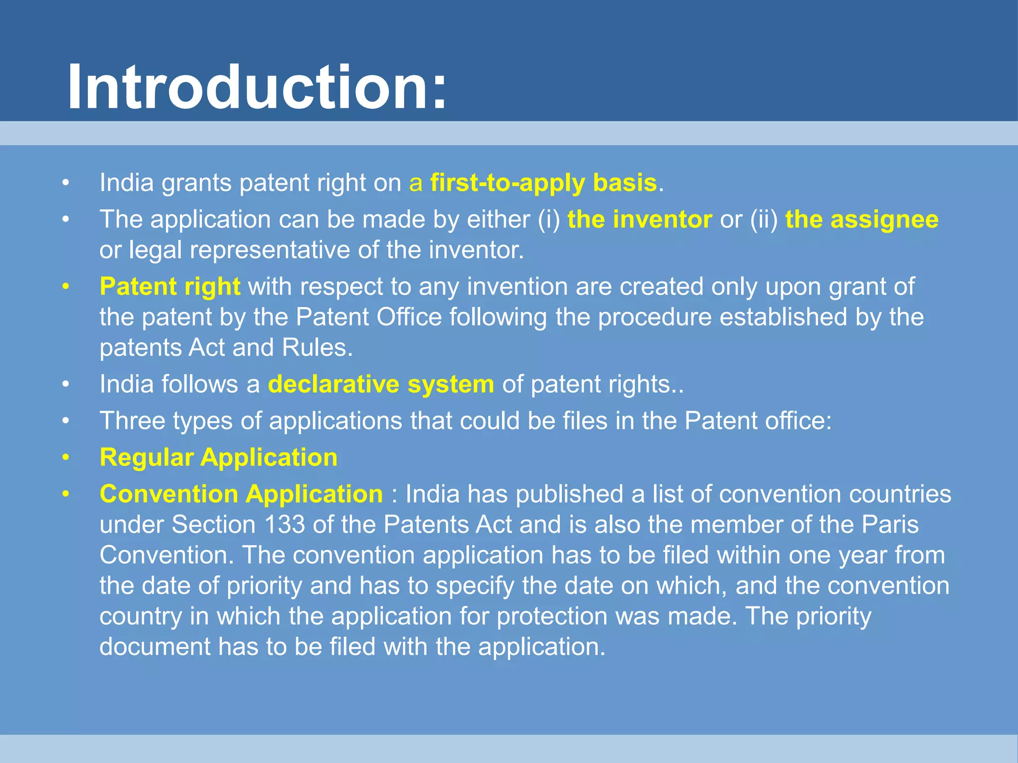 Filling of patent | PPTX