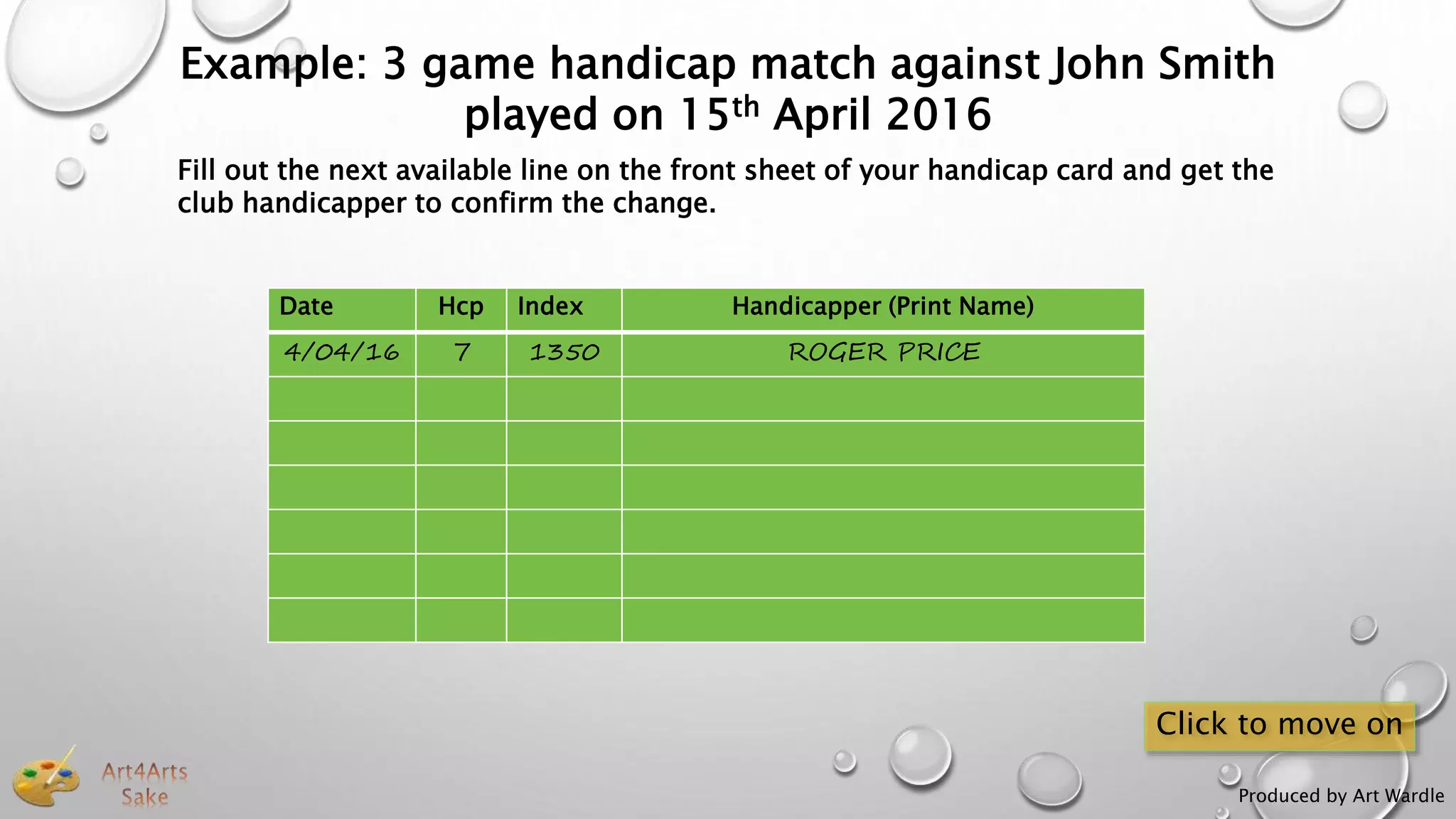 Filling out a handicap card | PPTX