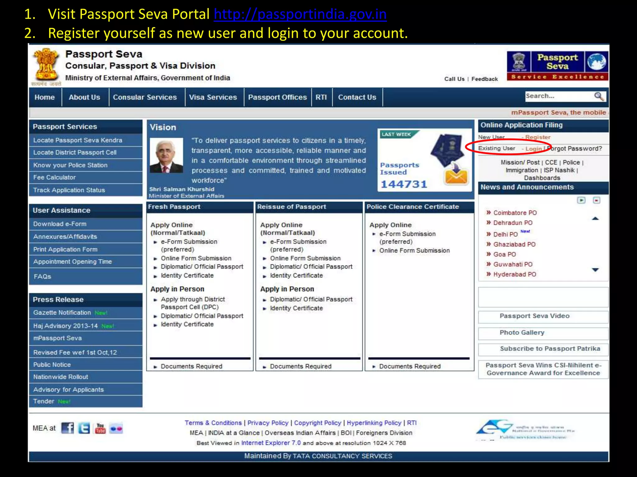 Fillingpassportapplicationformonline 130524020655-phpapp01 | PPT
