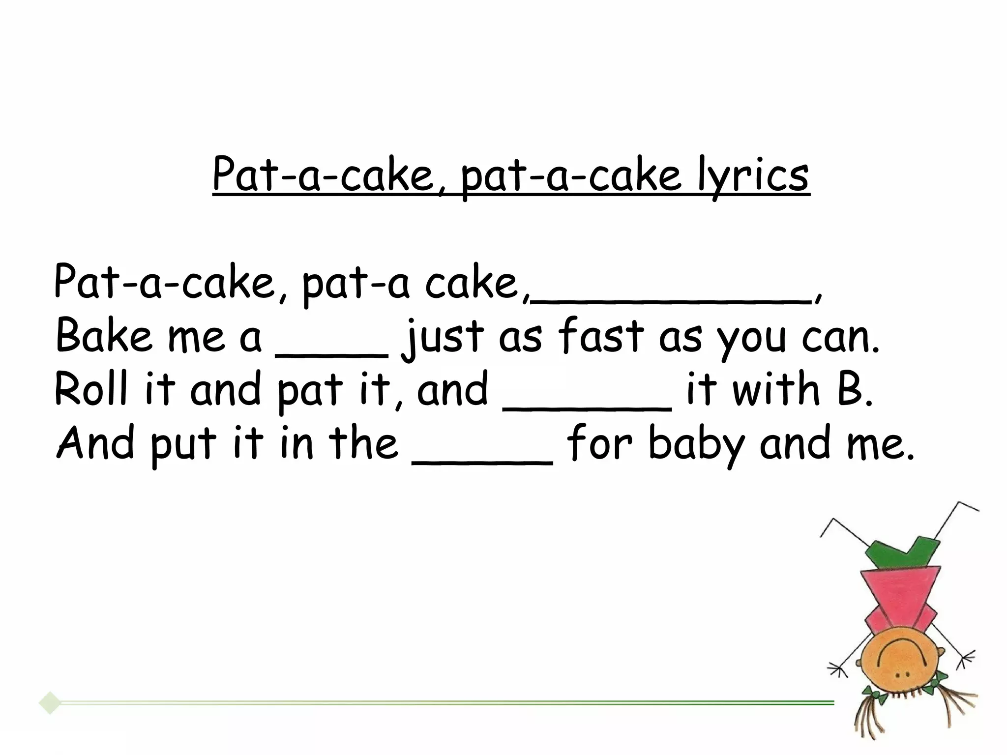 Fill in the blank nursery rhymes | PPT