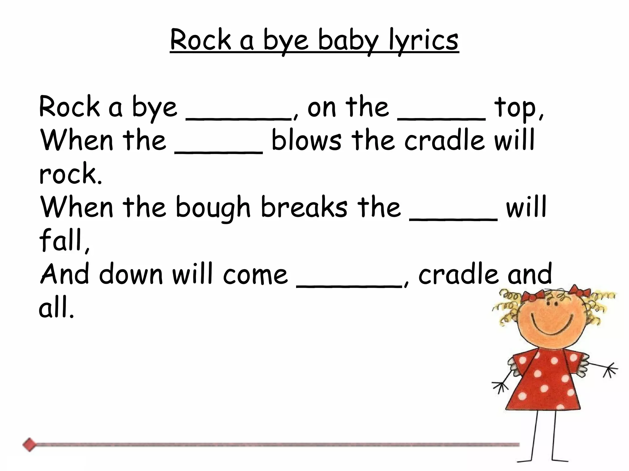 Fill in the blank nursery rhymes | PPT