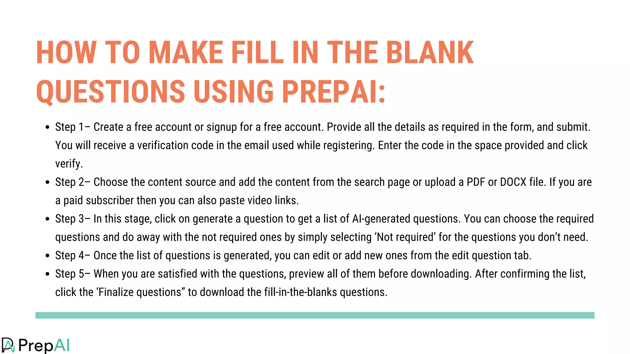 How to Make Fill in the Blank Questions in 5 Steps | PDF