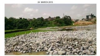 Fillling of 30000 sqm swamp with boulders and sheet pile | PPT