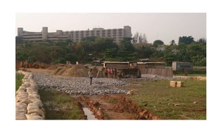 Fillling of 30000 sqm swamp with boulders and sheet pile | PPT