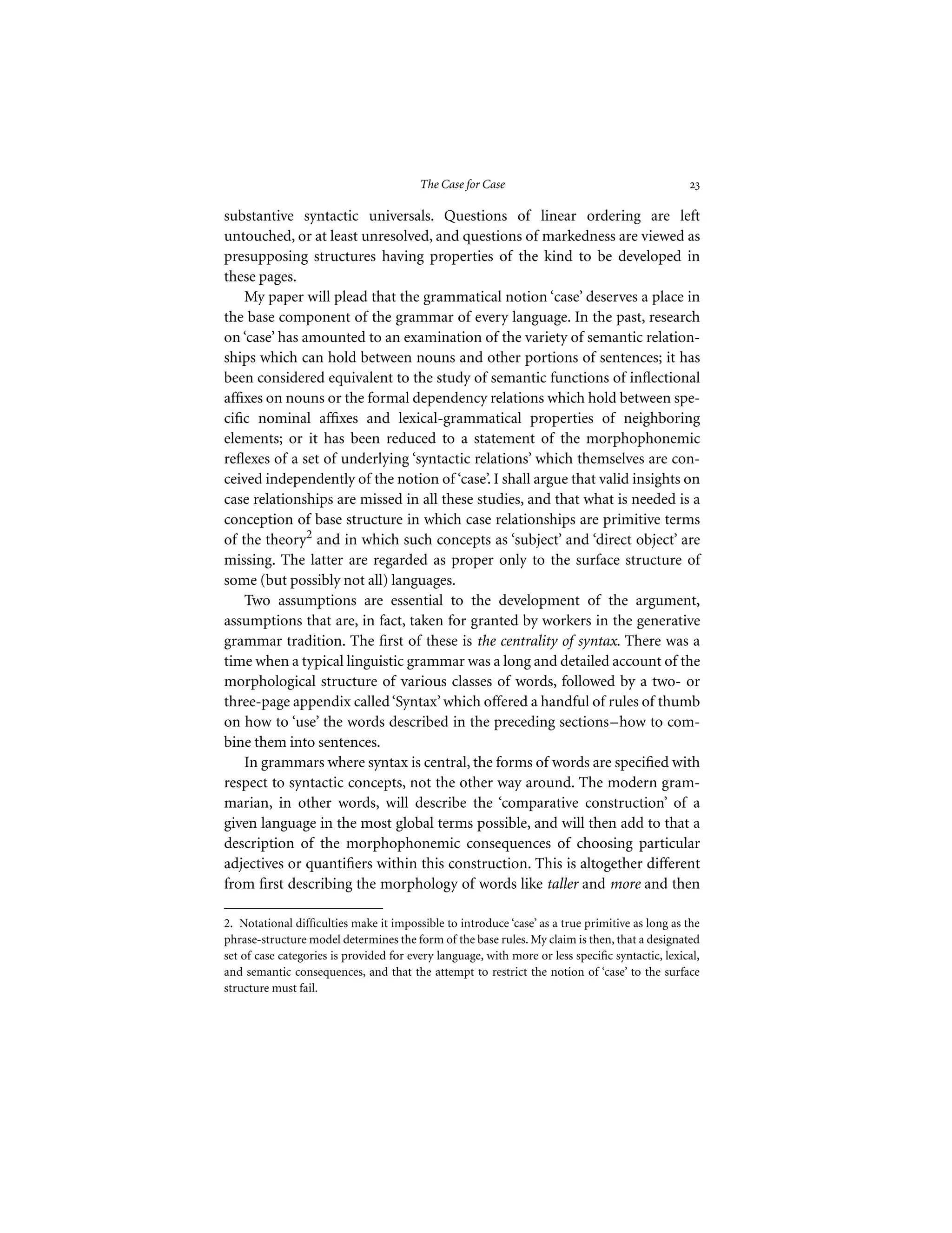 Fillmore case grammar | PDF