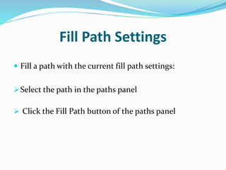 Fill Path with Colour in Photoshop | PPTX