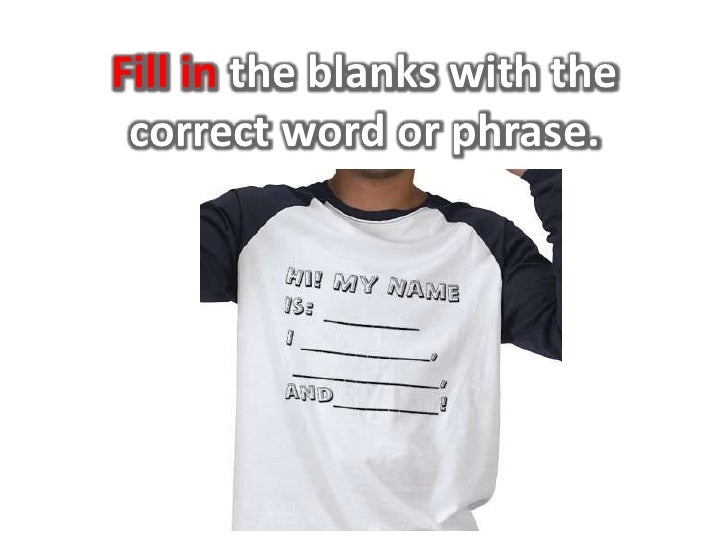 Phrasal Verb - Fill something in