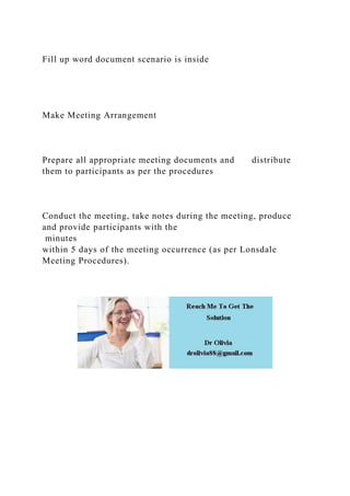 Fill up word document scenario is insideMake Meeting Arran | DOCX