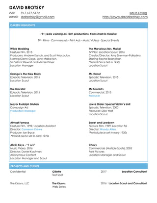 David Brotsky Resume - Winter 2017 | PDF | Free Download