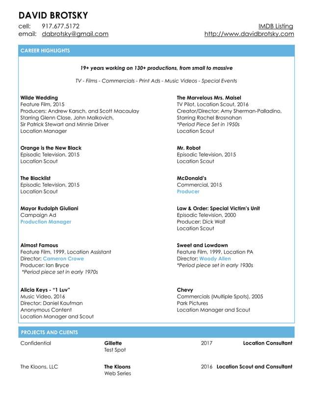 David Brotsky Resume - Winter 2017 | PDF | Free Download