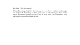 history of film by looking at the major movements that have defined ...