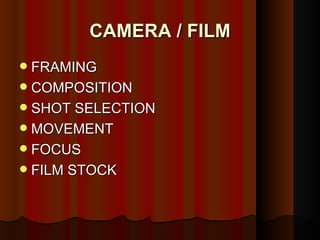Film Analysis Prod Tech | PPT