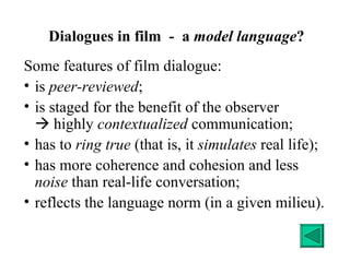 Film Dialogue and Language Awareness | PPT