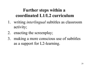 Film dialogue, subtitles and language awareness | PPT