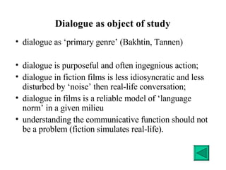 Film dialogue, subtitles and language awareness | PPT