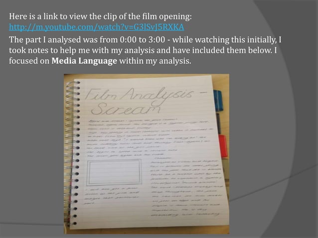 Analysis 2 - Scream | PPT