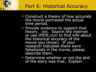 Film Review Requirements | PPT