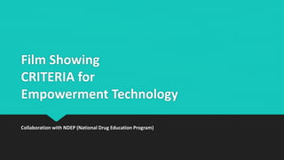Film-Showing-CRITERIA.pptx