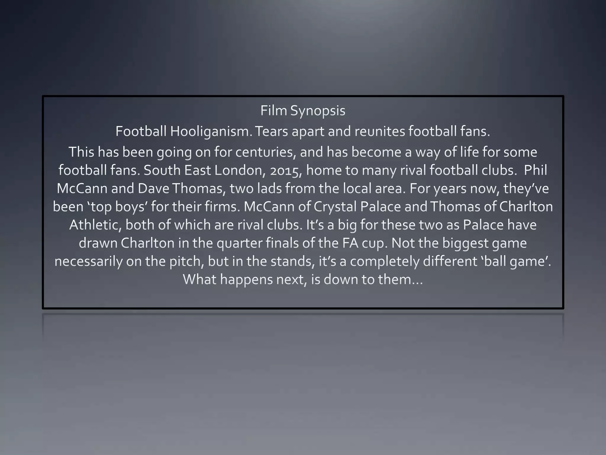 Film synopsis | PPTX