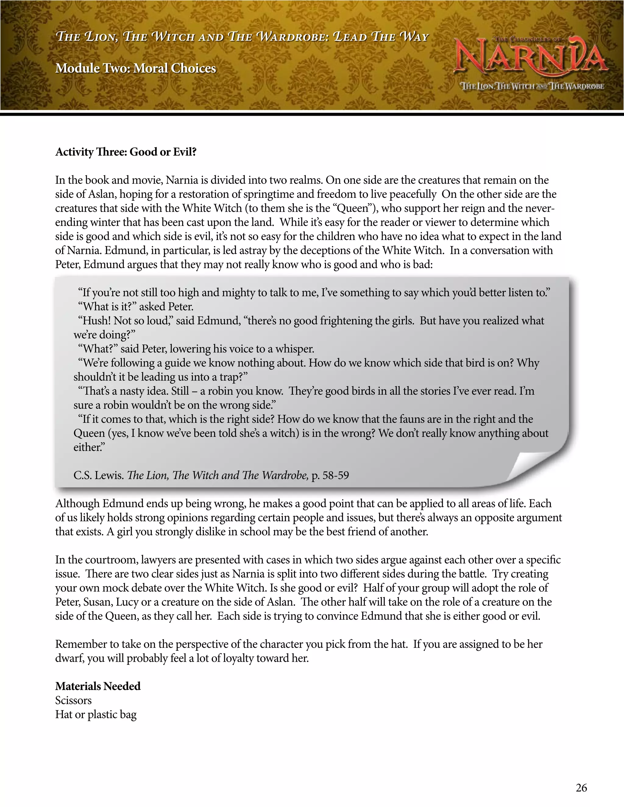 narnia-the-lion-the-witch-and-the-wardrobe | PDF