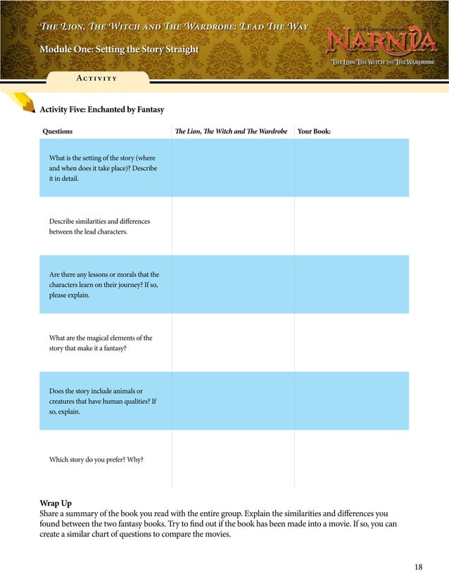 narnia-the-lion-the-witch-and-the-wardrobe | PDF | Fantasy | Genres