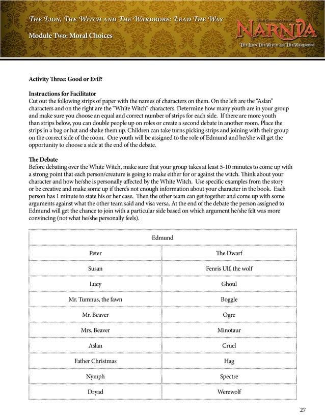 narnia-the-lion-the-witch-and-the-wardrobe | PDF | Fantasy | Genres