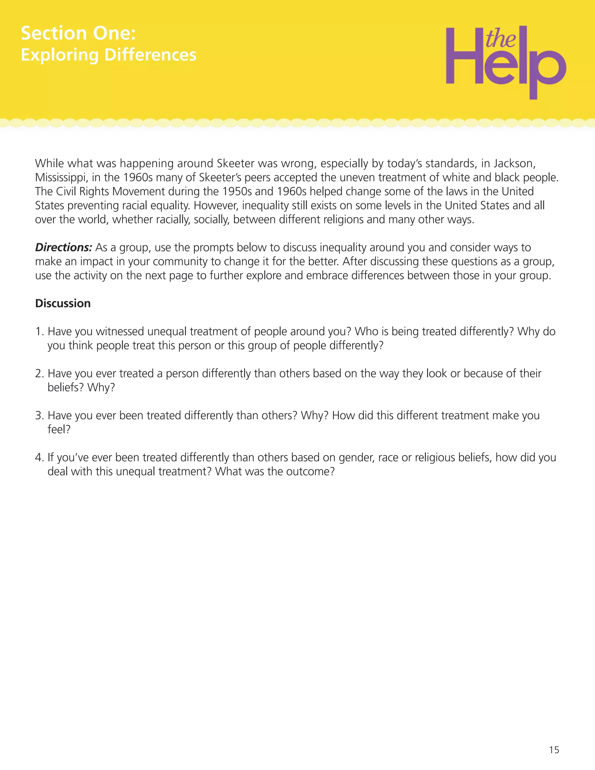 Film the-help-film-curriculum | PDF