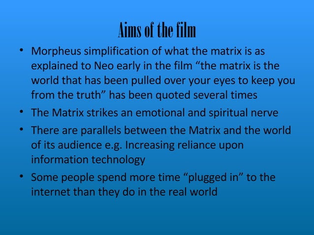Film The Matrix | PPT