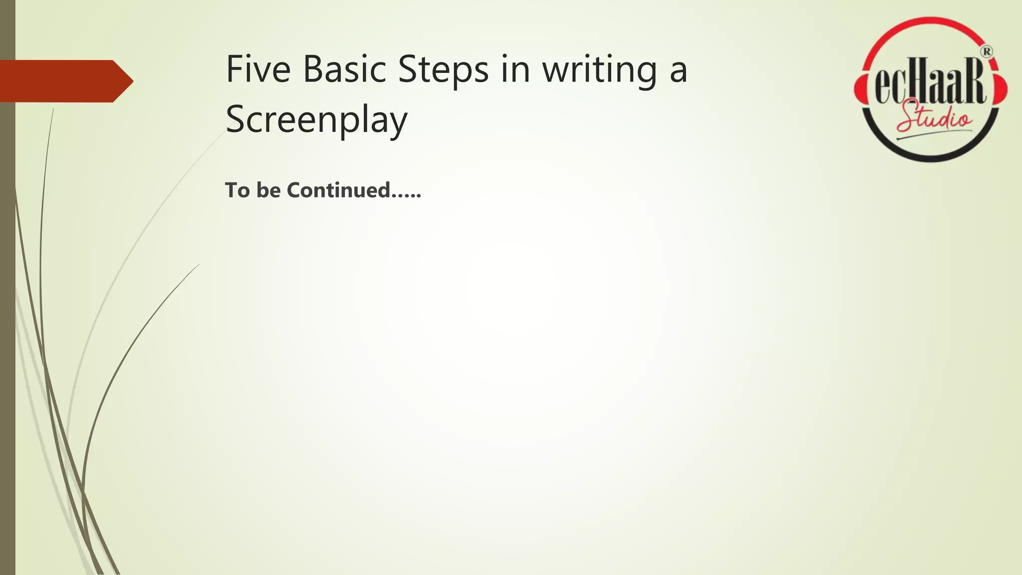 Screenplay Format | Film Production | PPTX