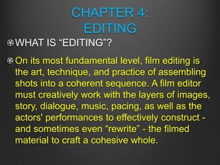 WCC FILM 100 - Editing | PPT