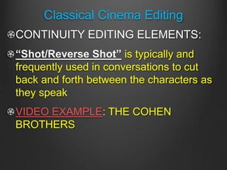 WCC FILM 100 - Editing | PPT