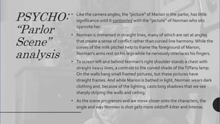 WCC FILM 100 psycho parlor scene analysis powerpoint (updated) LUTHER ...