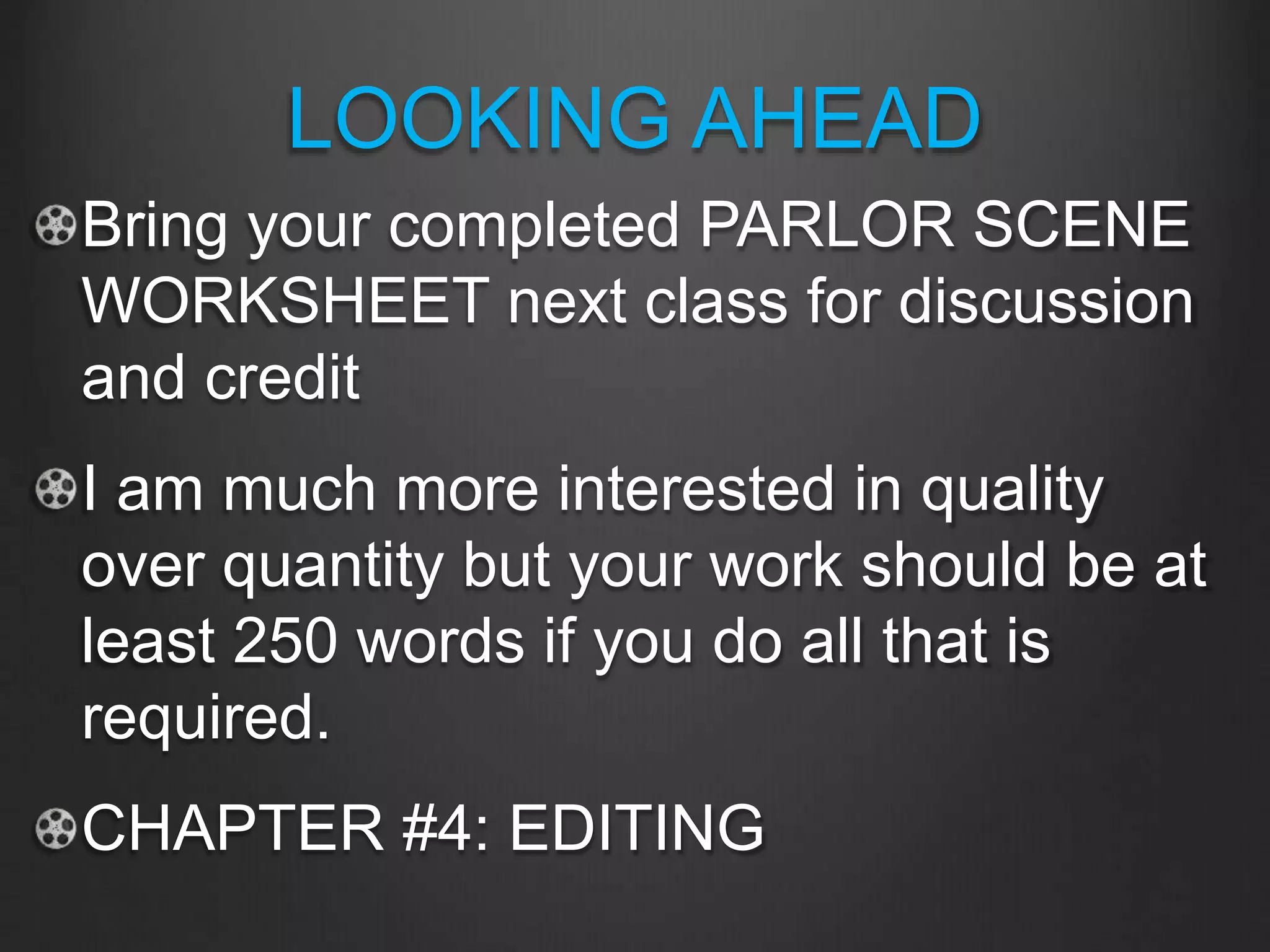 WCC FILM 100 psycho parlor scene worksheet LUTHER | PPTX