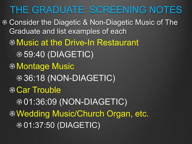 WCC Film 100 the graduate screening notes powerpoint LUTHER | PPT