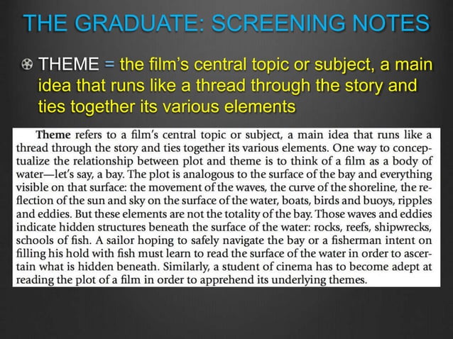WCC Film 100 the graduate screening notes powerpoint LUTHER | PPT