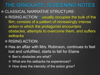 WCC Film 100 the graduate screening notes powerpoint LUTHER | PPT